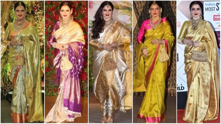 Rekha and the Timeless Elegance of Kanjeevaram Sarees - Sanskriti Cuttack